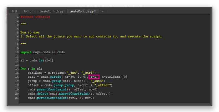 Create Auto Rig Controls In Maya With Free Python Script