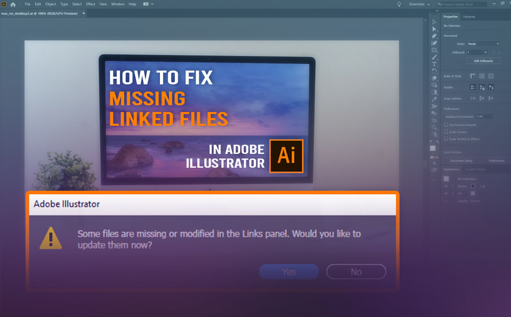 How To Fix Missing Linked Files In Illustrator