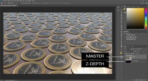 Render a Z-depth render pass in Maya - Vray