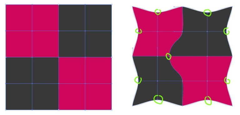 How to use Envelope distort in illustrator (mesh grid)