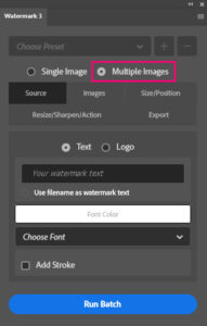 Adding a Watermark to Multiple Images in Photoshop at once